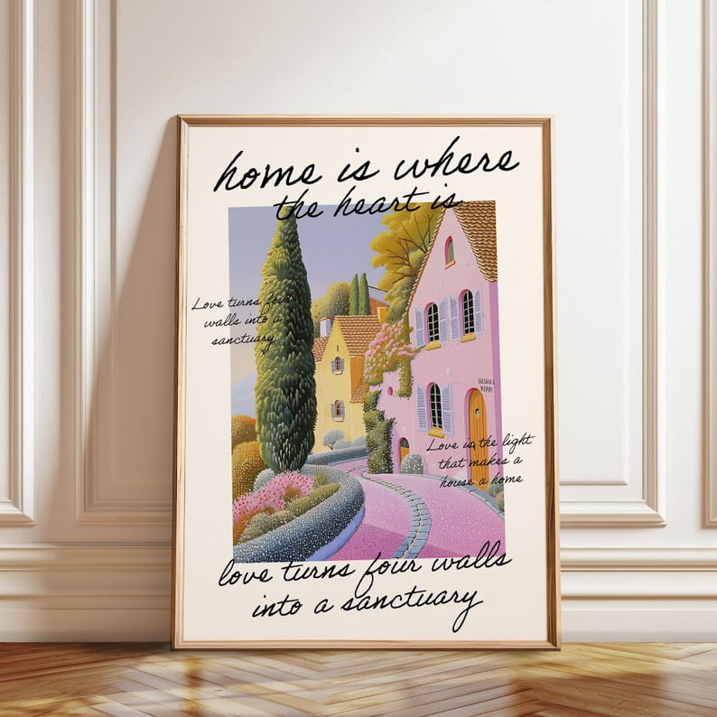 Cozy Neighborhood And Sanctuary Wall Decor – Home Is Where The Heart Is ...