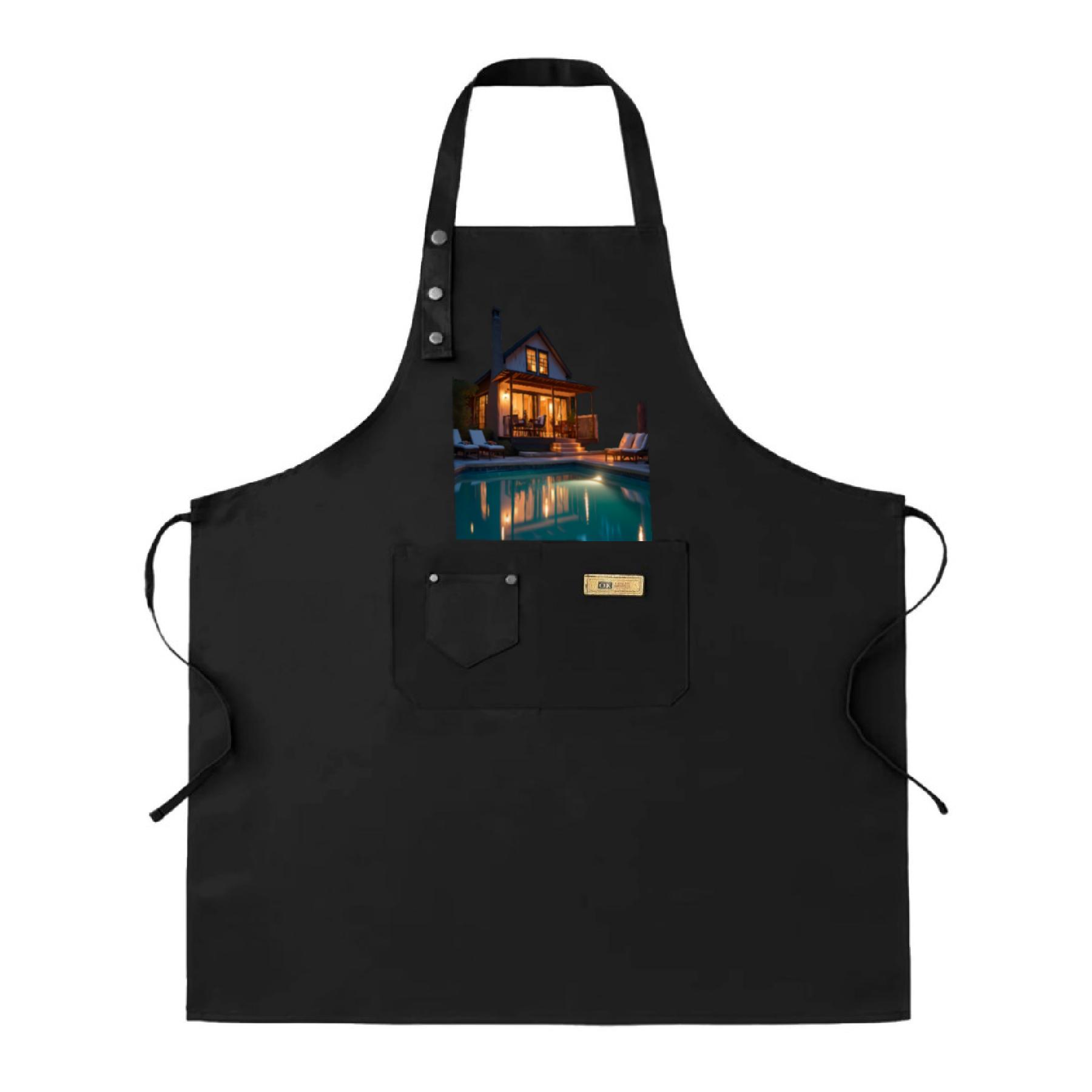 Cozy Night House Design Apron - 2 Pack Adjustable Bib Aprons with 2 ...