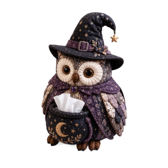 Cozy Owl Tissue Box Cover DIY Kit - Pre Cut Fabric Sewing Craft for ...