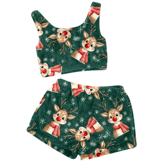Cozy Pajama Set For Women Winter Warm Oversized Loungewear Two Piece ...