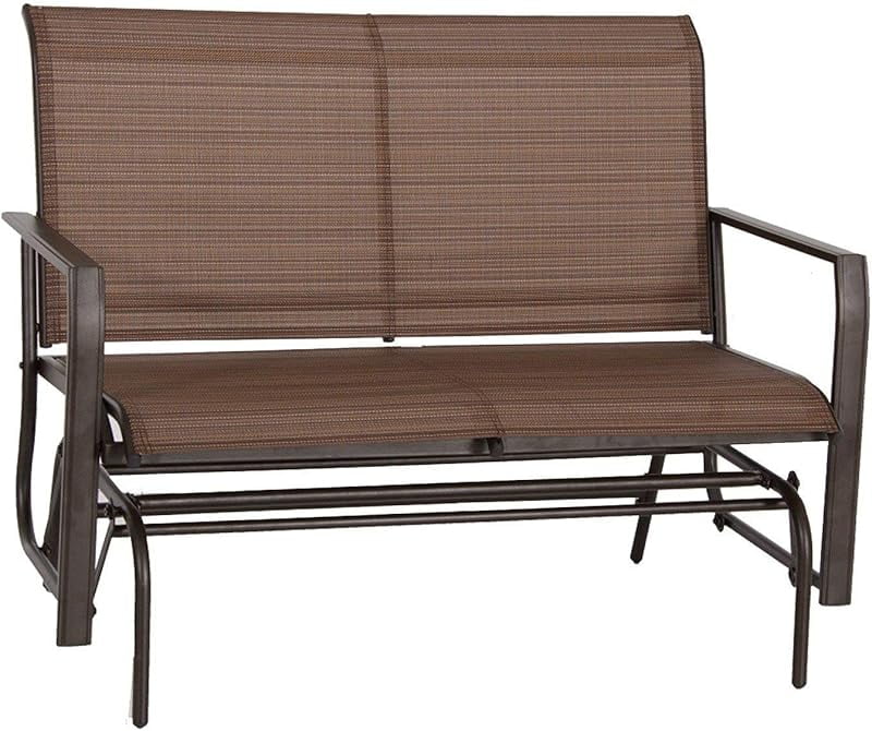 Cozy Patio Glider Bench - Outdoor Rocking Loveseat with Sturdy Frame ...