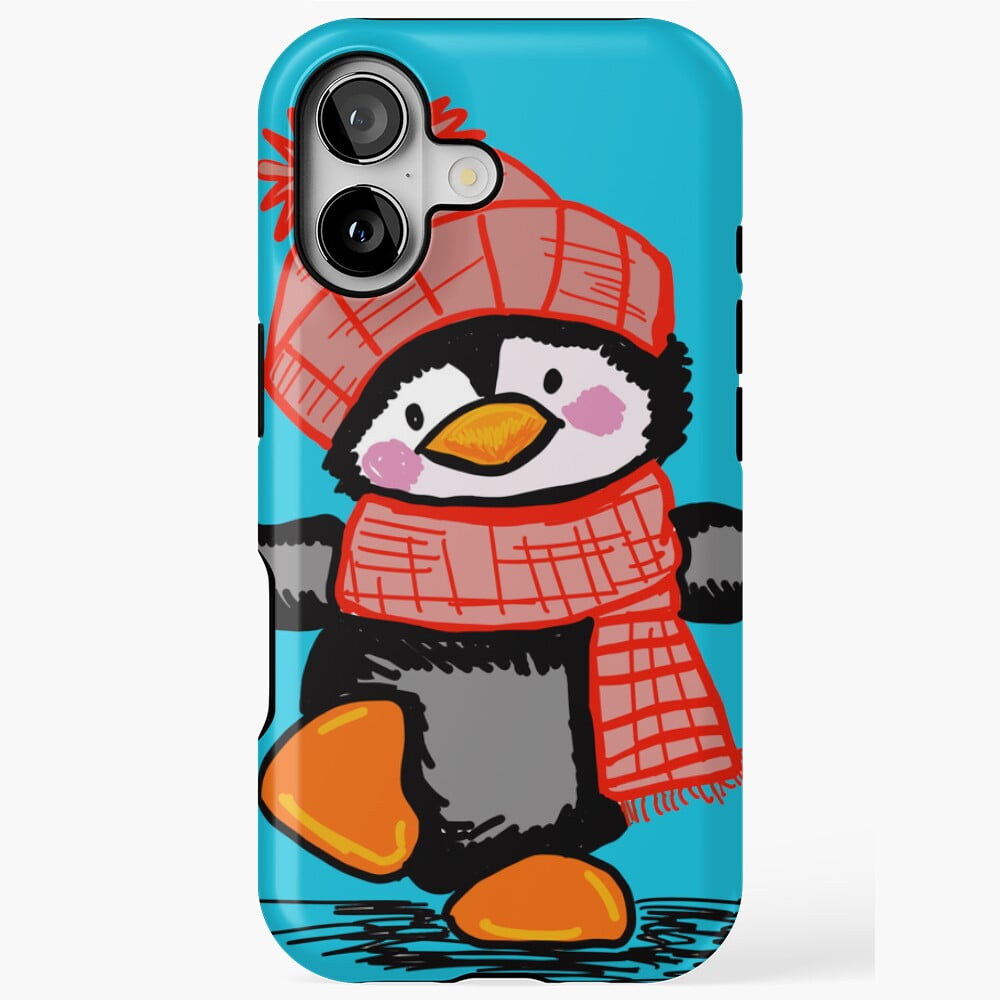 Cozy Penguin Winter Holiday Cute Animal Phone Case 17 16 15 14 13 12 11 ...