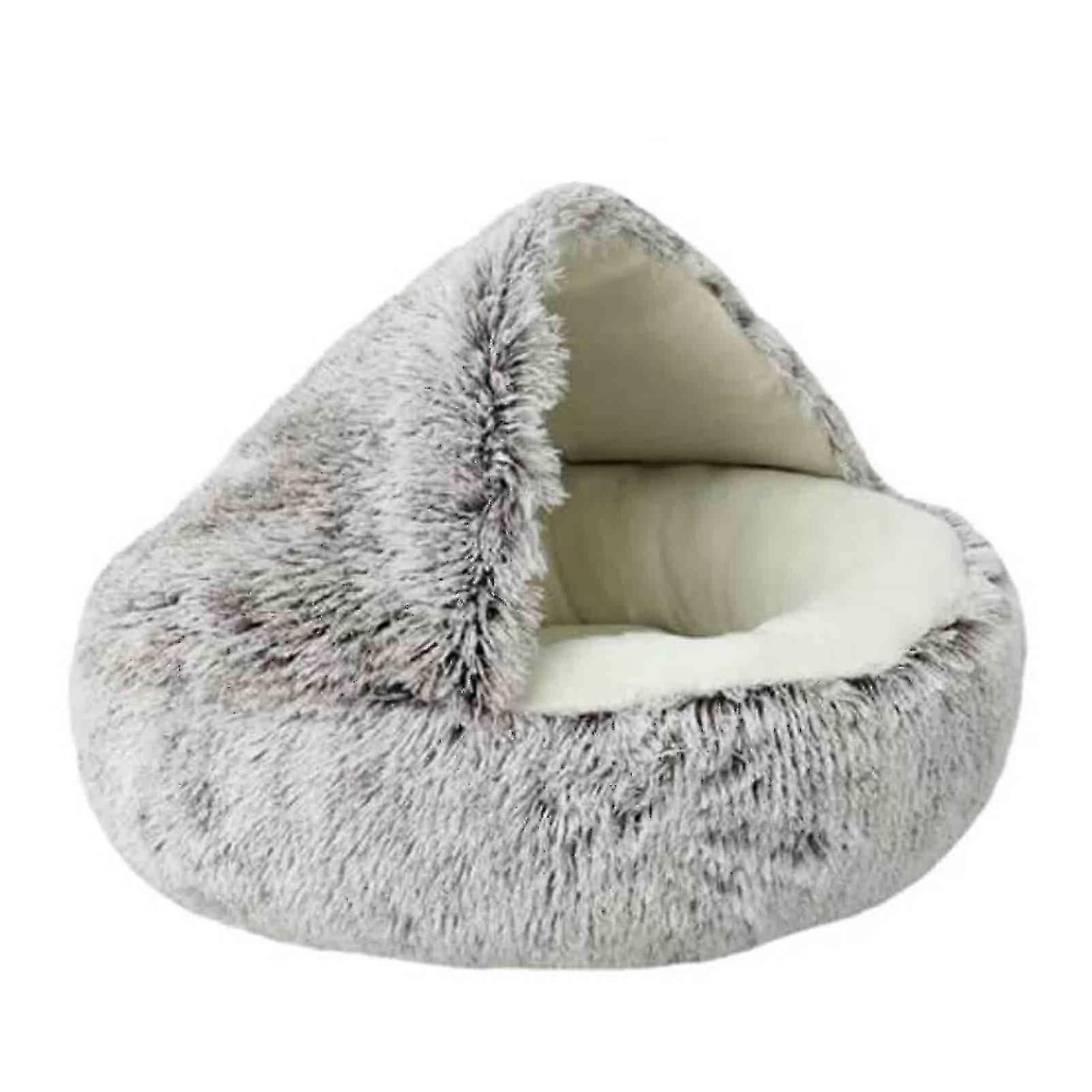 Cozy Pet Beds For Dogs And Cats, Hooded Burrowing Cave Tent Bed For ...