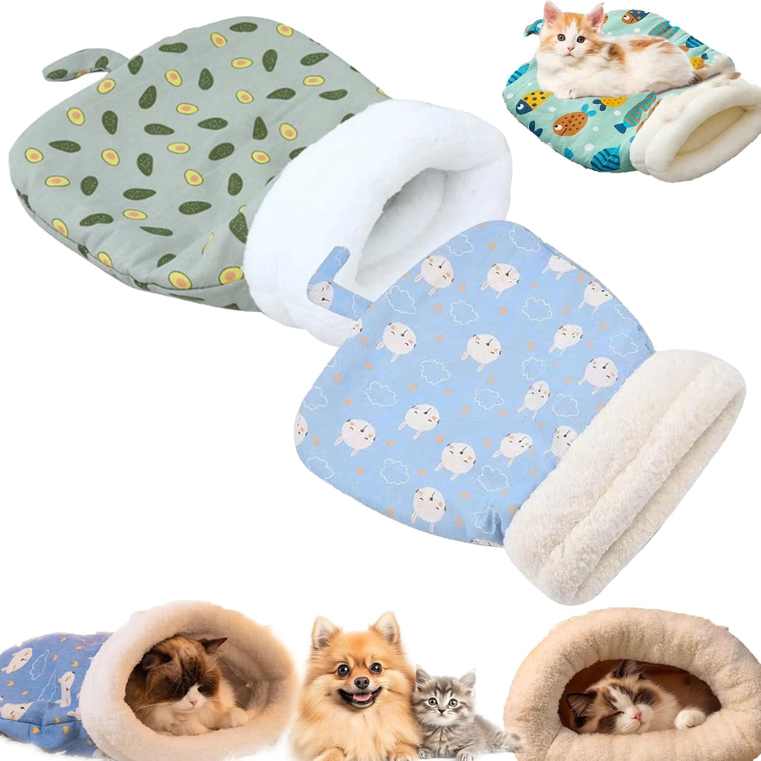 Cozy Pet Nest for Cats, Cozy Pet Nest for Small Cats and Dogs, Cat Dog ...