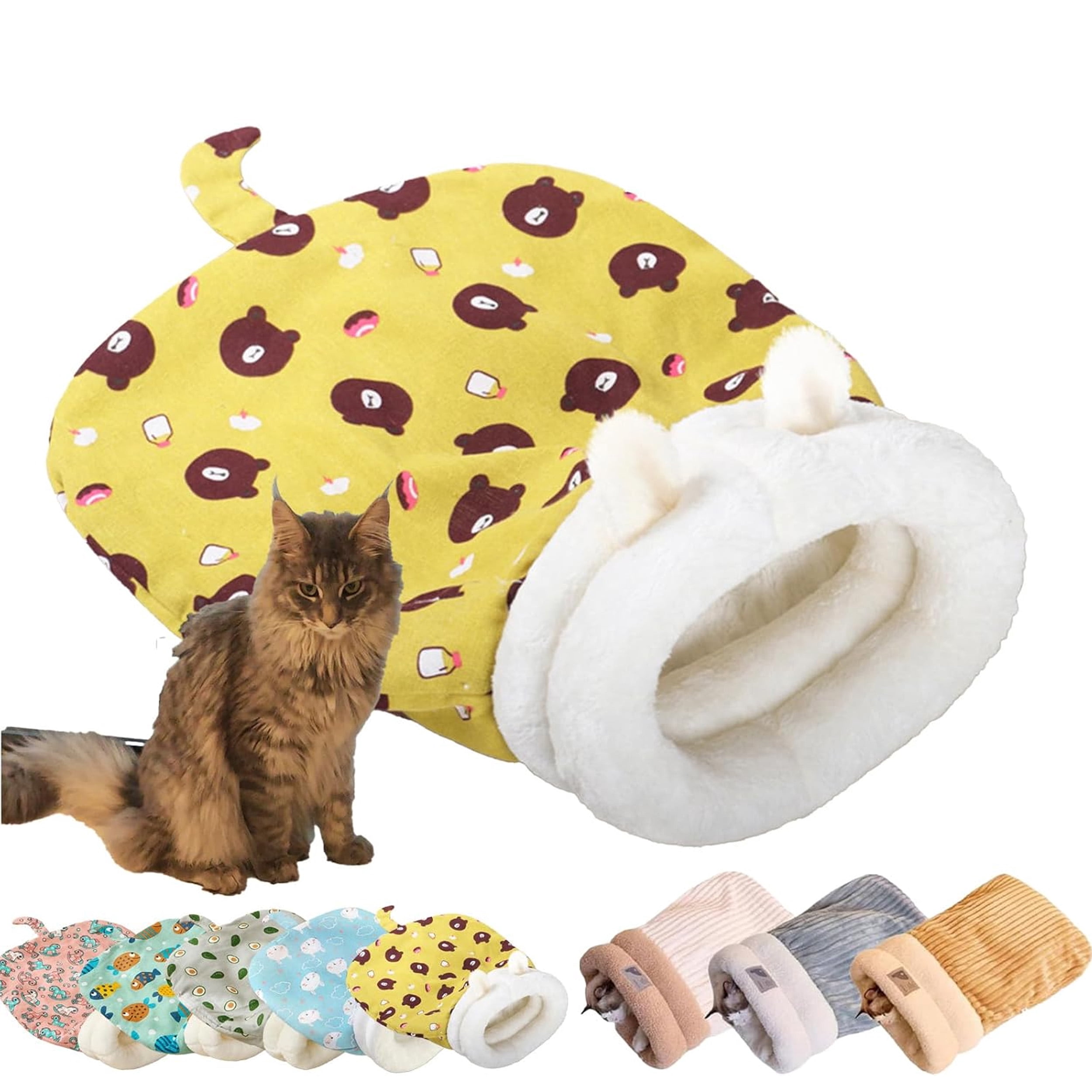 Cozy Pet Nest for Cats and Dogs, House Warm Cave Sleeping Nest Bed for ...
