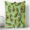 Cozy Pickle-Themed Flannel Throw Blanket - Soft, Warm & Smooth ...