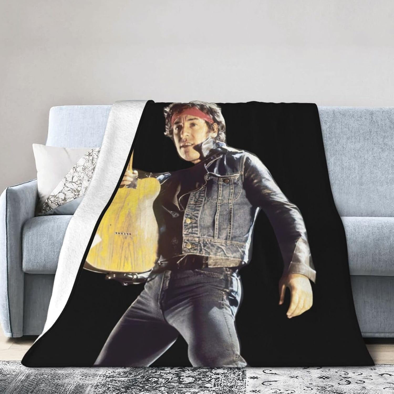 Cozy Plush Blanket for Couch, Warm Throw Bruce Music Springsteen ...