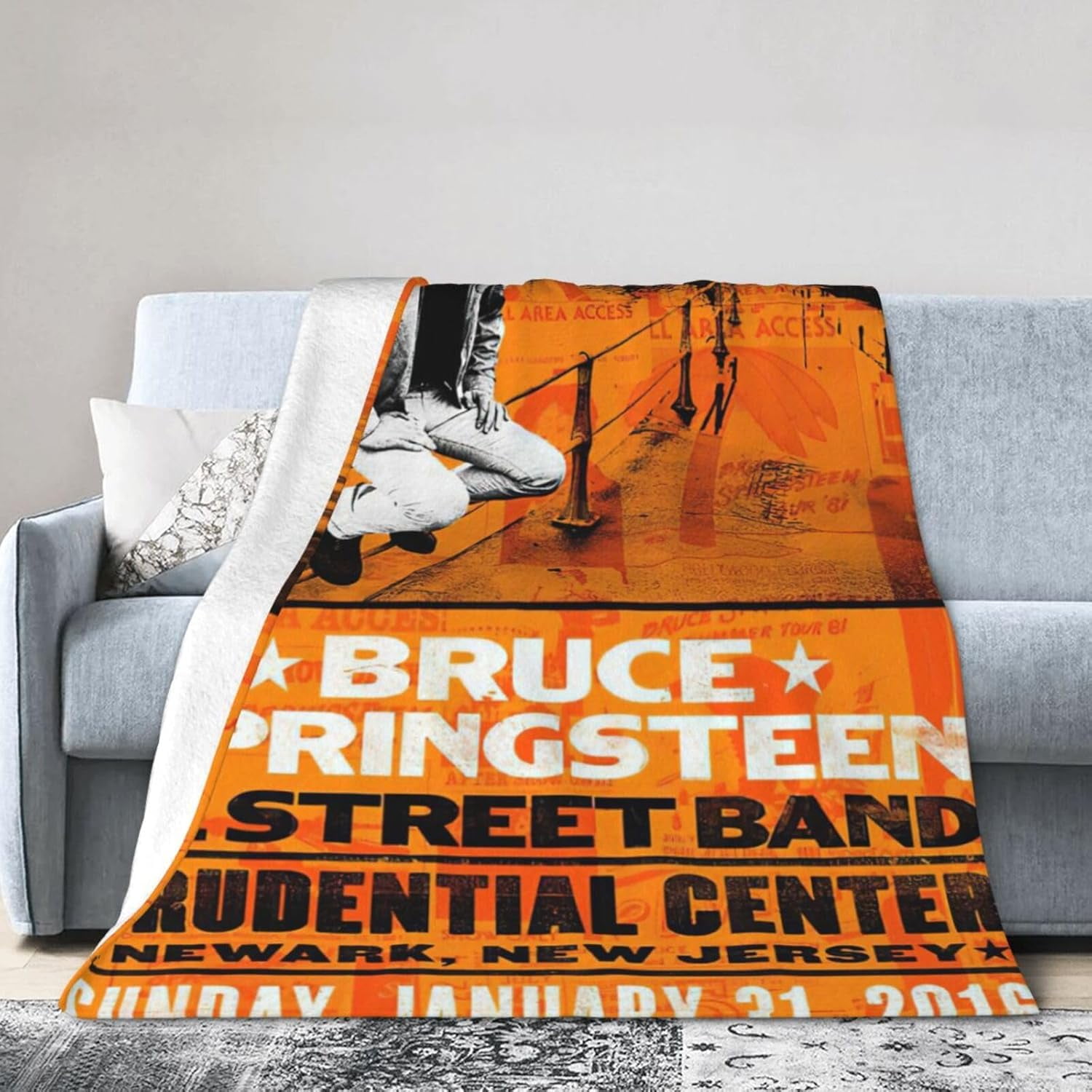 Cozy Plush Blanket for Couch, Warm Throw Bruce Music Springsteen ...