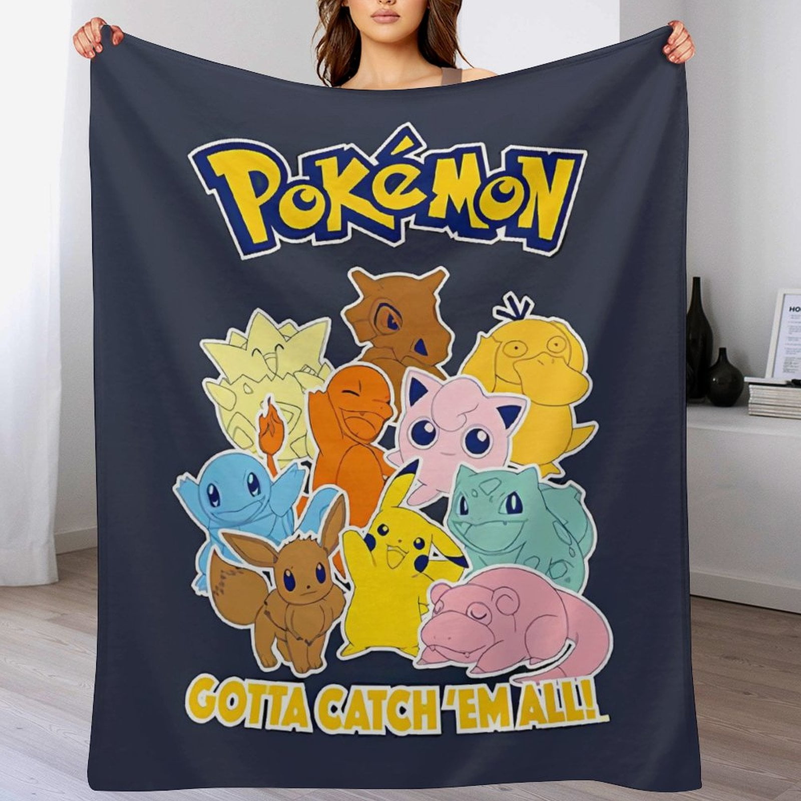 Cozy Pokemon Cartoon Blanket - Ultra-Soft Fleece Throw Blanket for Boy ...