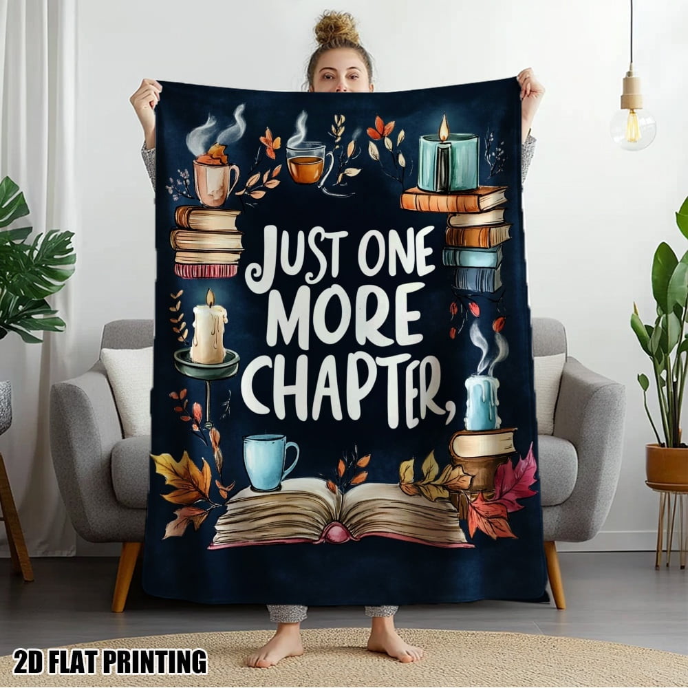 Cozy Printed Throw Blanket 1pc Cozy Book Nook Cozy Reading Scene ...