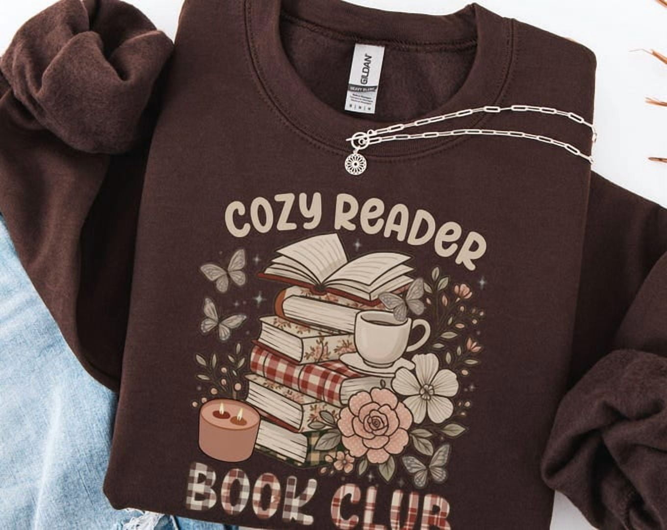 Cozy Reader Book Club Sweatshirt, Fall Book Lover Shirt, Fall Book ...