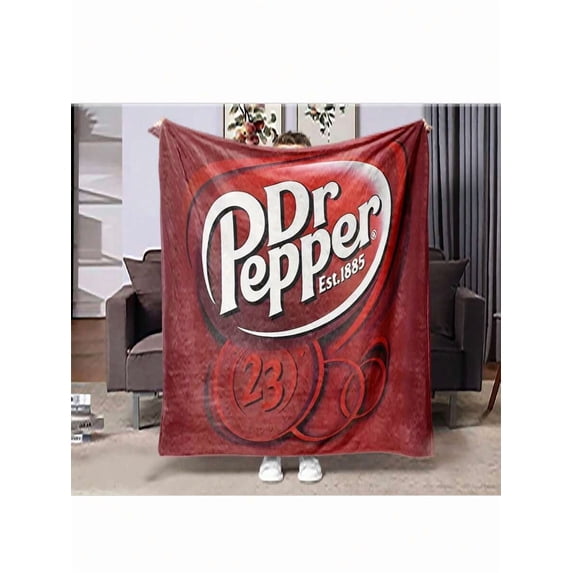 Cozy Red Text Design Fleece Blanket, Lightweight Micro-Flannel Bedding ...