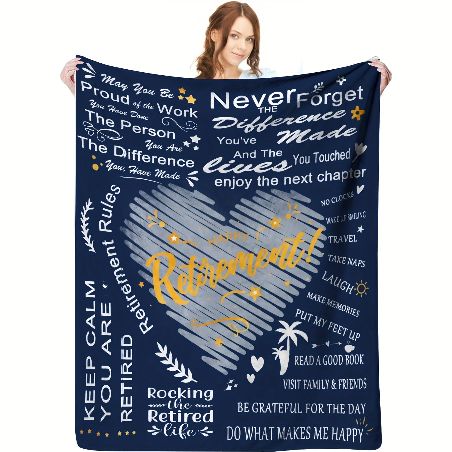 Cozy Retirement Gift Blanket - Soft Flannel with Heartfelt Message for ...