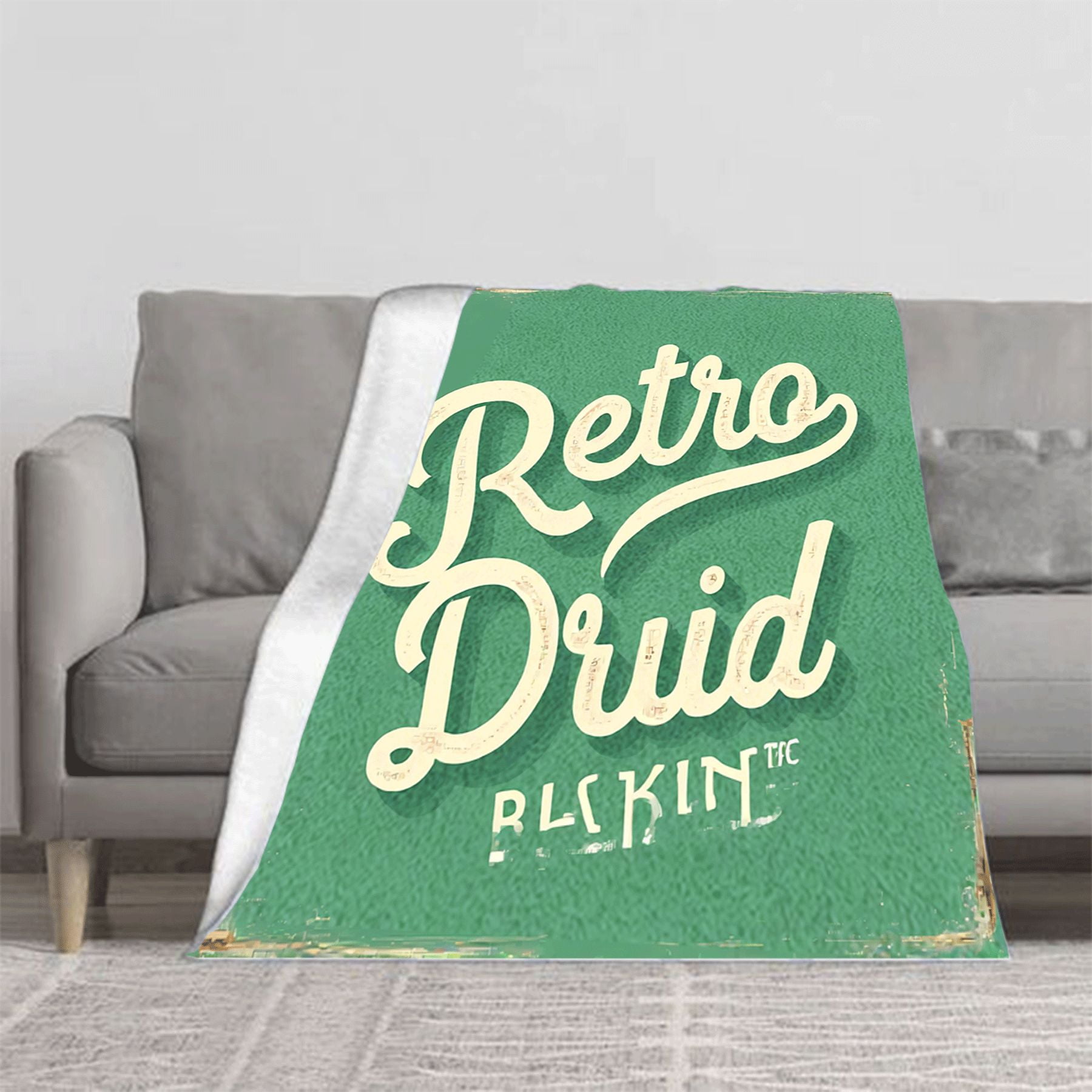Cozy Retro Druid Flannel Blanket - Soft Warm and Durable for Sofa ...