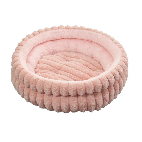 Cozy Round Plush Cat Bed for Cats and Small Dogs – Soft and Warm Nest ...