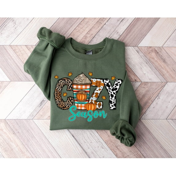 Cozy Season Fall T-Shirt, 2023 Happy Thanksgiving, Hello Pumpkin T ...