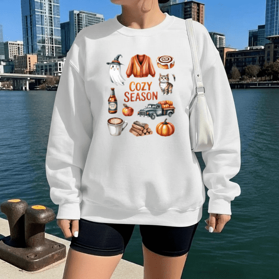 Cozy Season Graphic Art with Autumn Fall Season Vibes Sweatshirt, up to ...