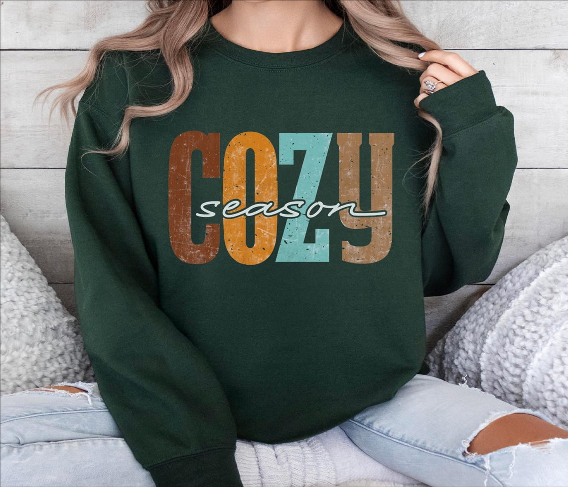 Cozy Season Retro Fall Shirt, Vintage Cozy Fall Sweater, Cute Fall Tee ...