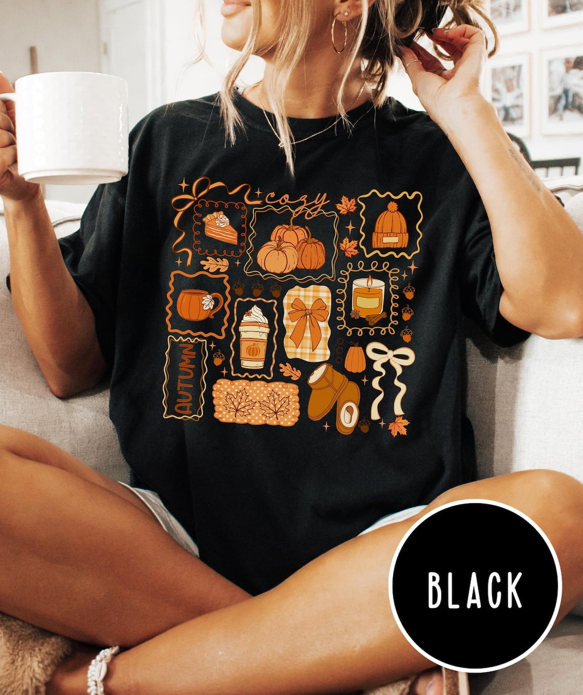 Cozy Season Shirt, Girly Fall Shirt, Lace Fall Cozy Season Bow Shirt ...