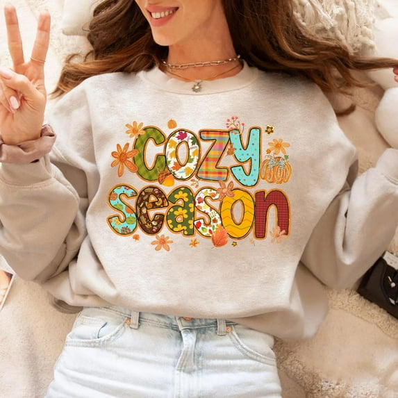 Cozy Season Shirt, Preppy Fall Vibes Sweater, Retro Fall, Fall Autumn ...