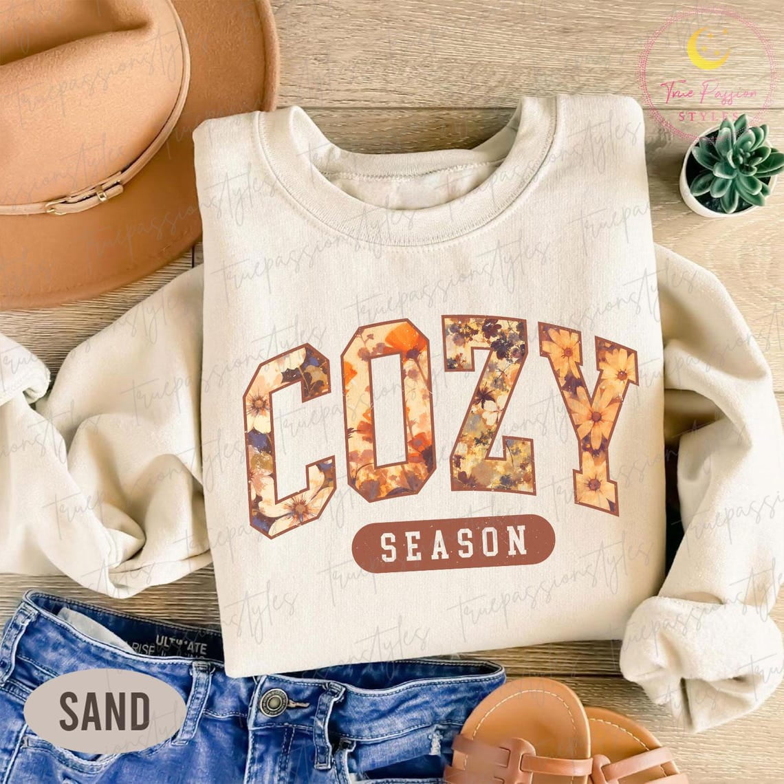 Cozy Season Sweatshirt, Womens Fall Sweatshirt, Floral Fall Sweater, Cute Fall s, Thanksgiving ...