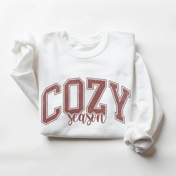 Cozy Season T-Shirt, Womens Winter Crewneck T-Shirt, T-Shirt Weather T ...