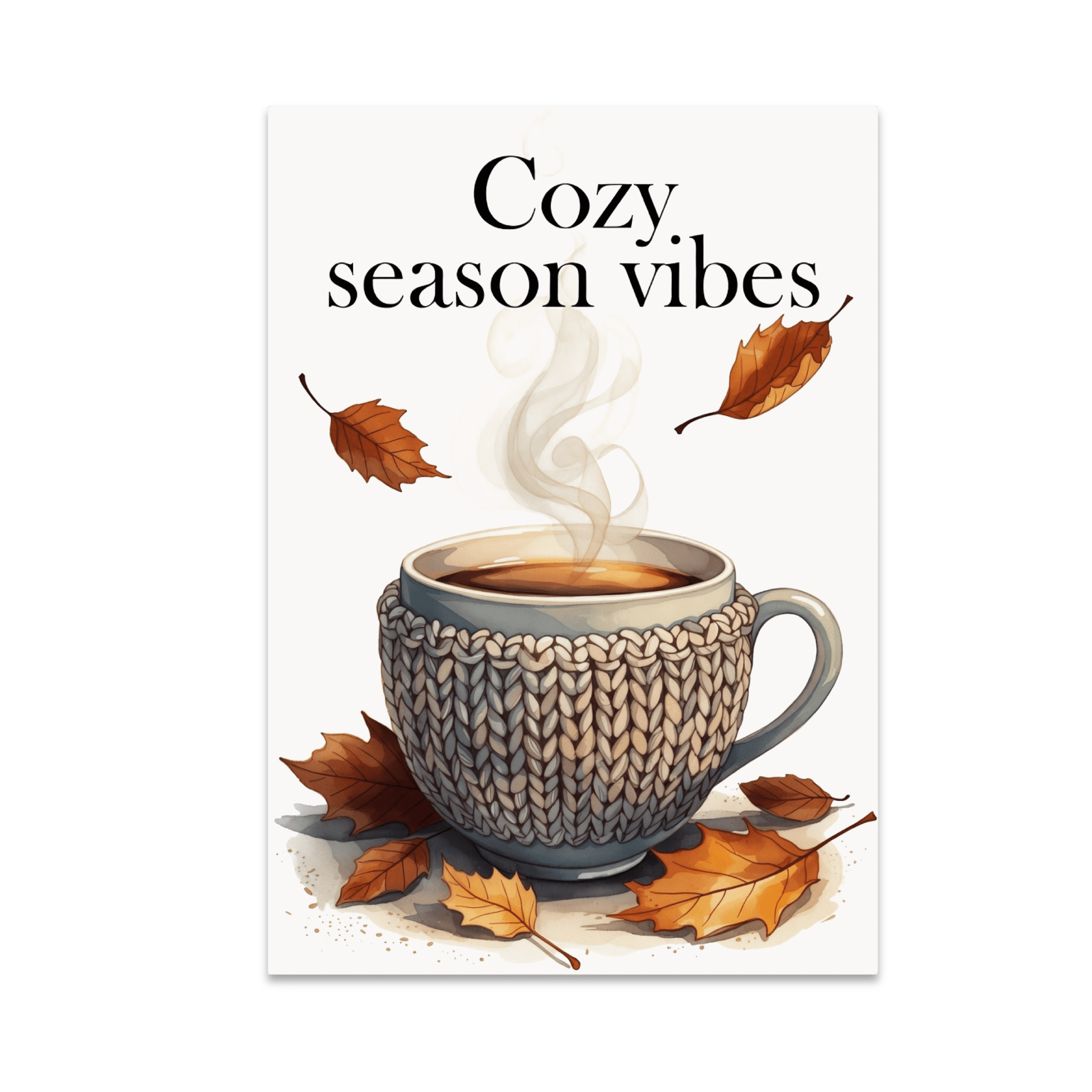Cozy Season Vibes Steaming Teacup Art - Home Decor Enthusiast - 13x19 ...