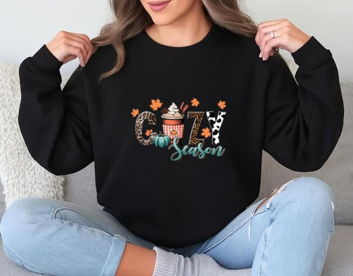 Cozy Season Western Autumn Pumpkin Cowboy Style Sweatshirt, up to size ...