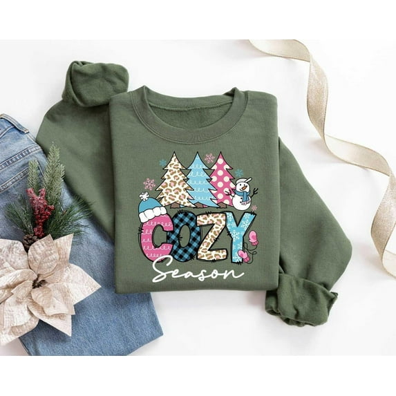 Cozy Season Winter Holiday Sweatshirt, Tis The Season Sweatshirt ...
