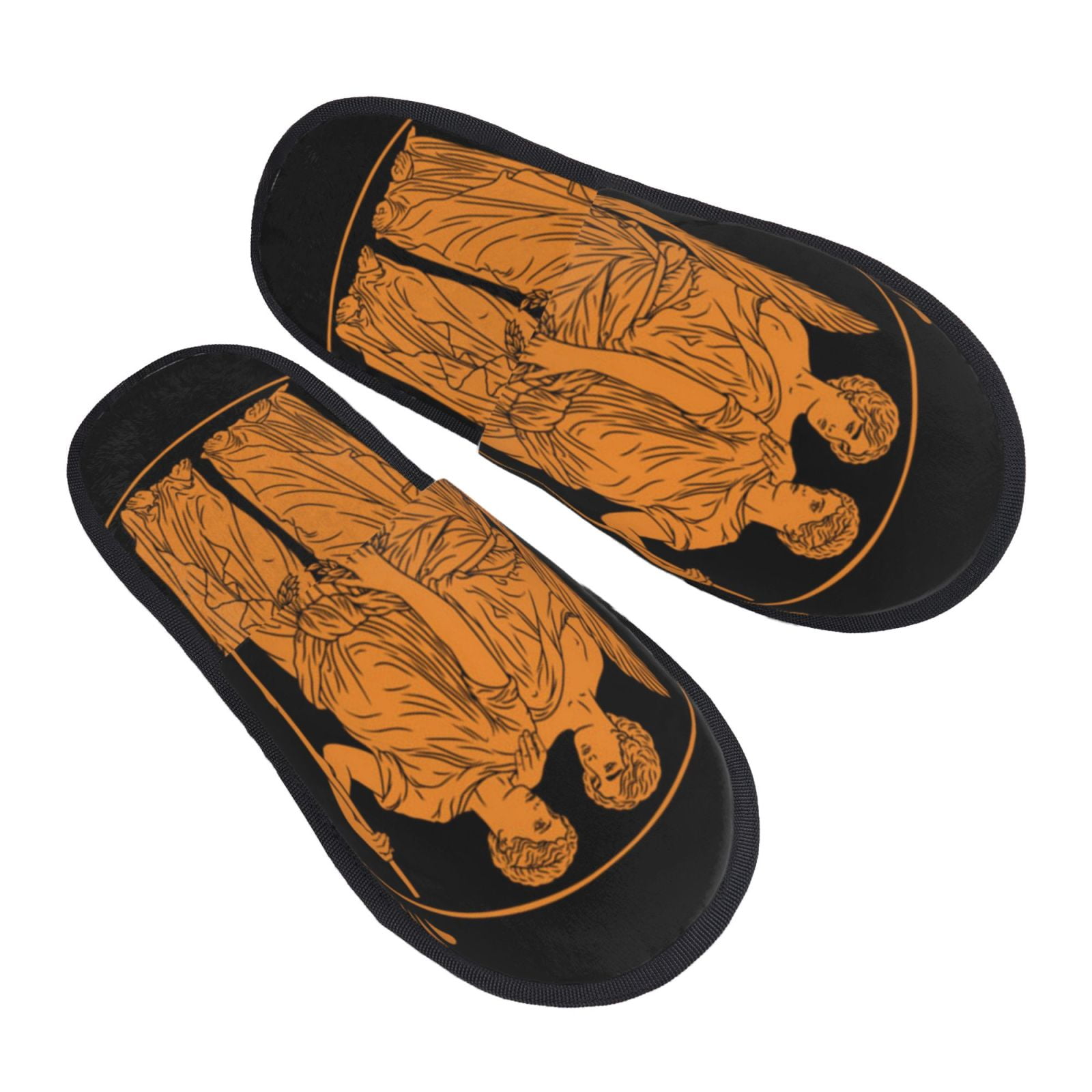 Cozy Slippers for Women Men Ancient Greek Man In Tunic Stands And Holds ...