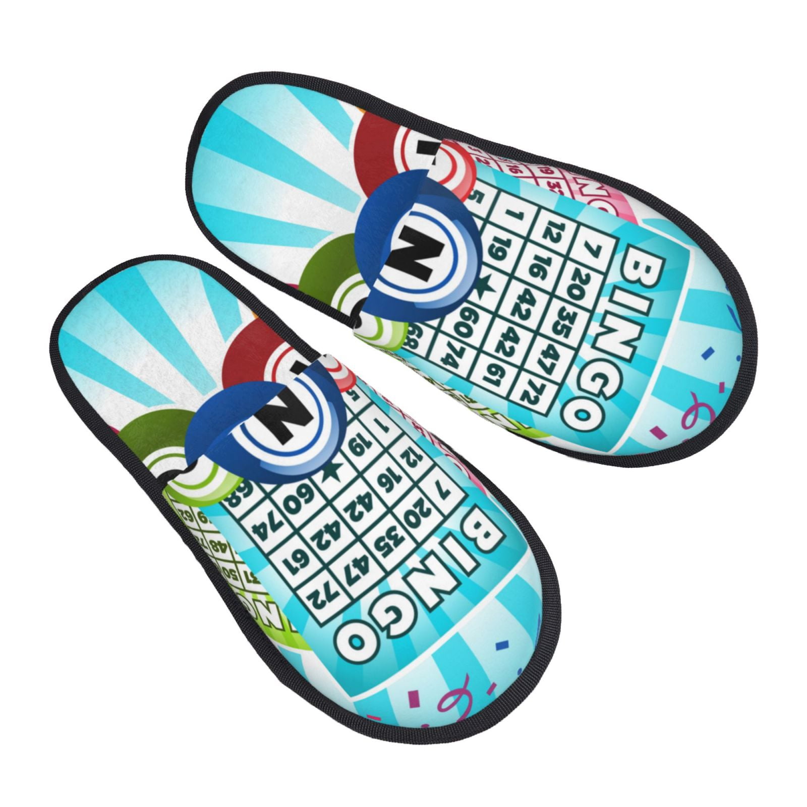 Cozy Slippers for Women Men Bingo Cards Winter Slippers Warm Home ...