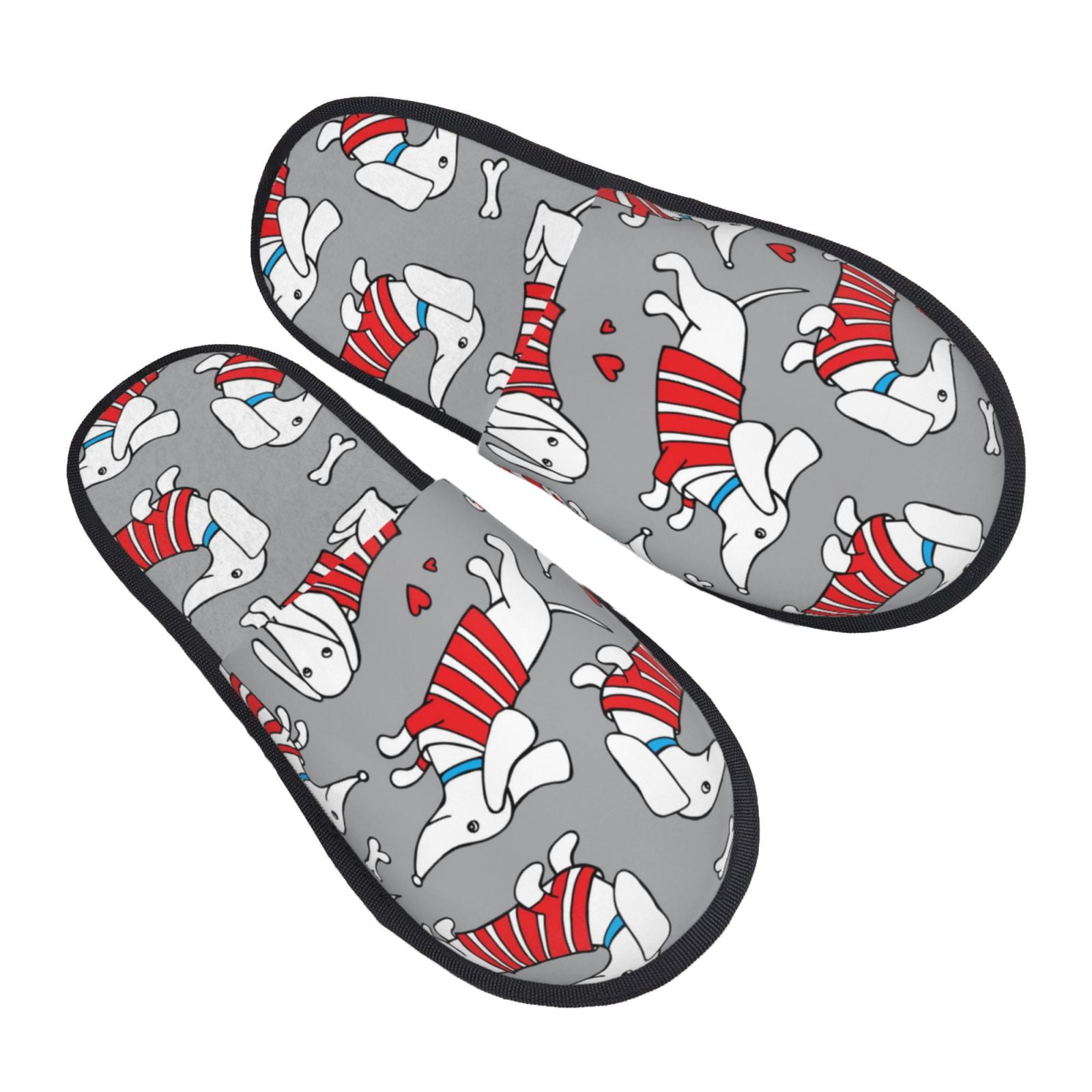 Cozy Slippers for Women Men Dog Dachshund In Cardigan Winter Slippers ...