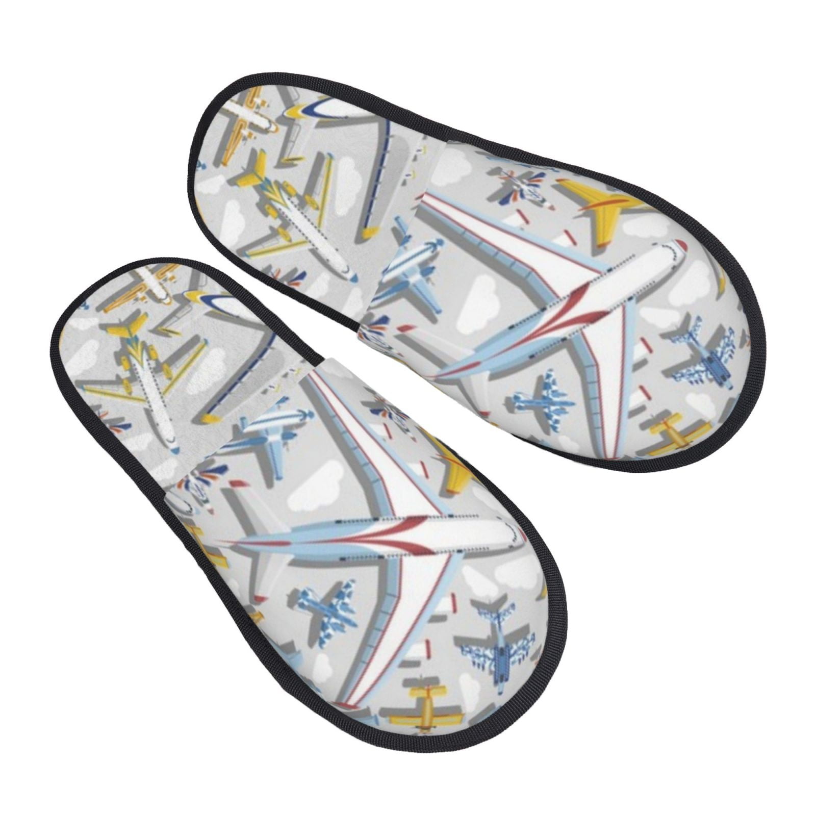 Cozy Slippers for Women Men Plane Airplane Jet Winter Slippers Warm ...