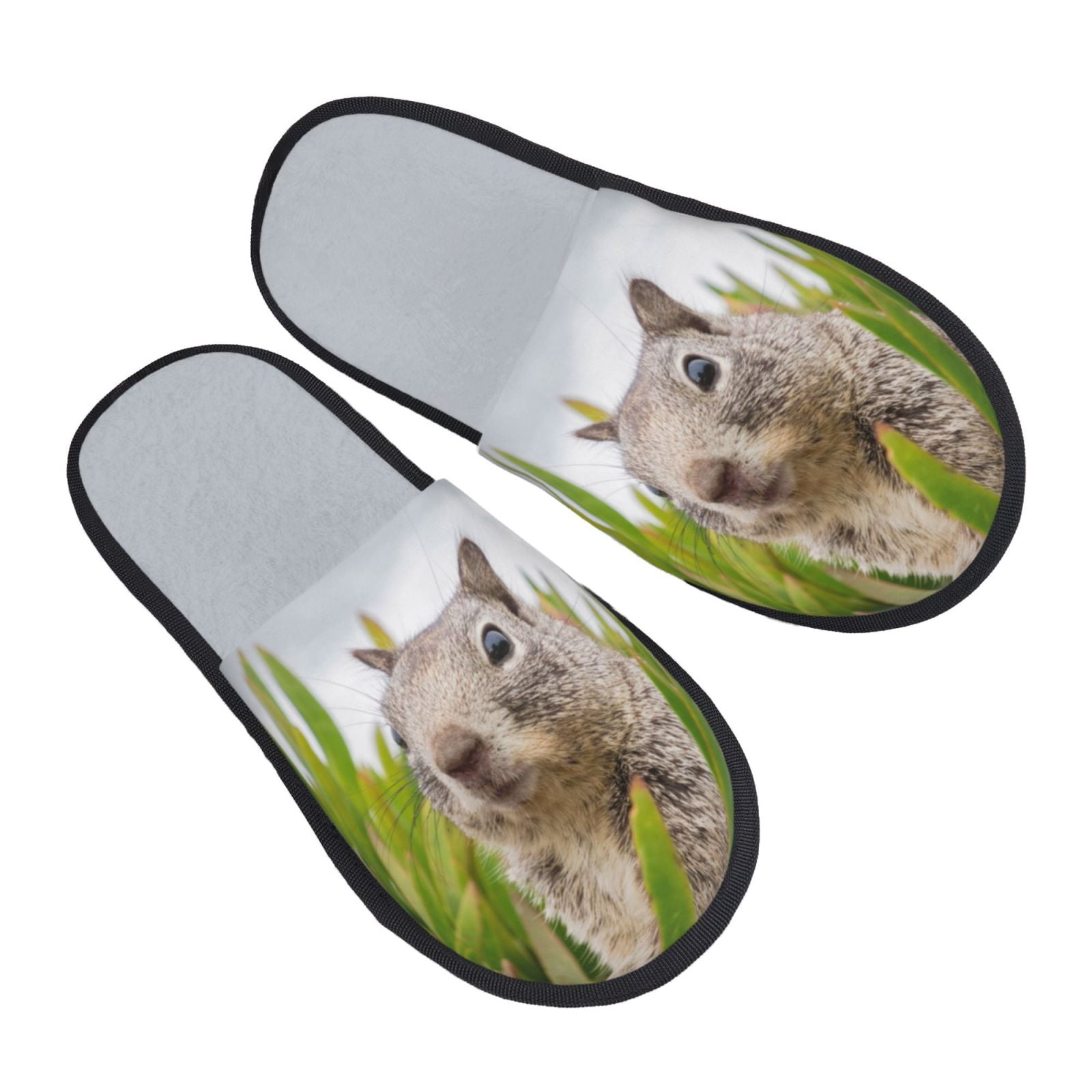 Cozy Slippers for Women Men Squirrel Face Winter Slippers Warm Home ...