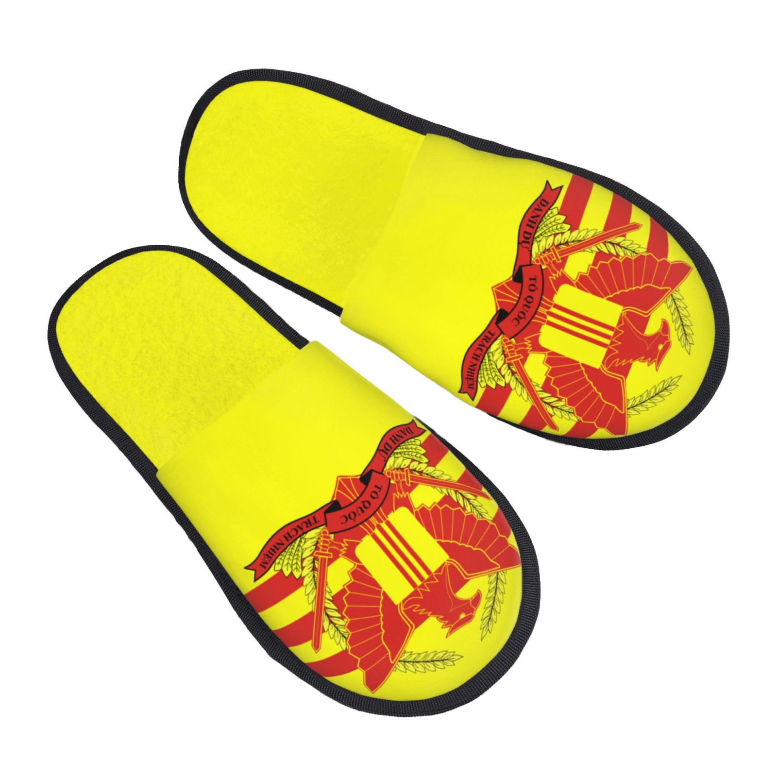 Cozy Slippers for Women Men War Flag Of South Vietnam Winter Slippers ...