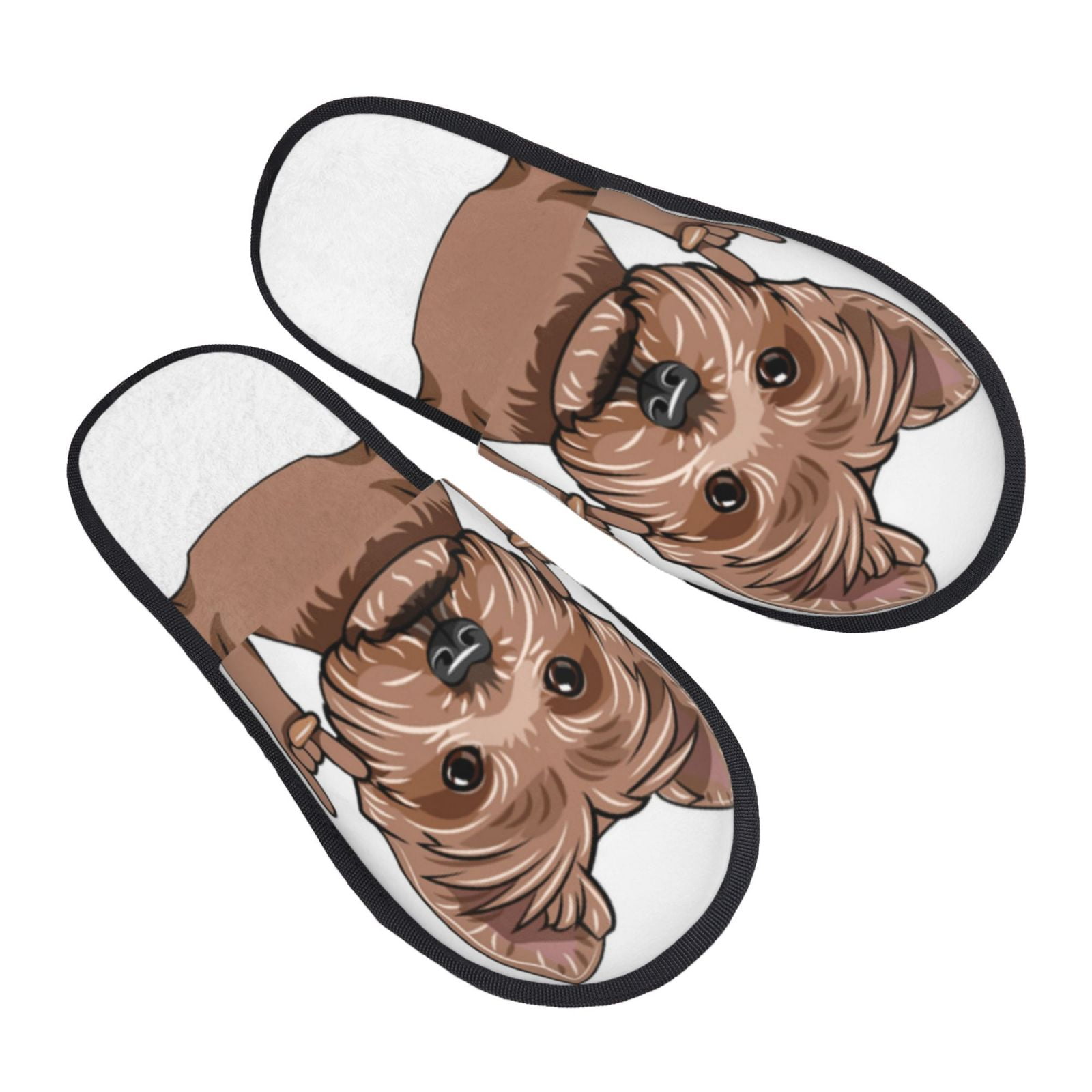 Cozy Slippers for Women Men Yorkshire Terrier Dog Winter Slippers Warm ...
