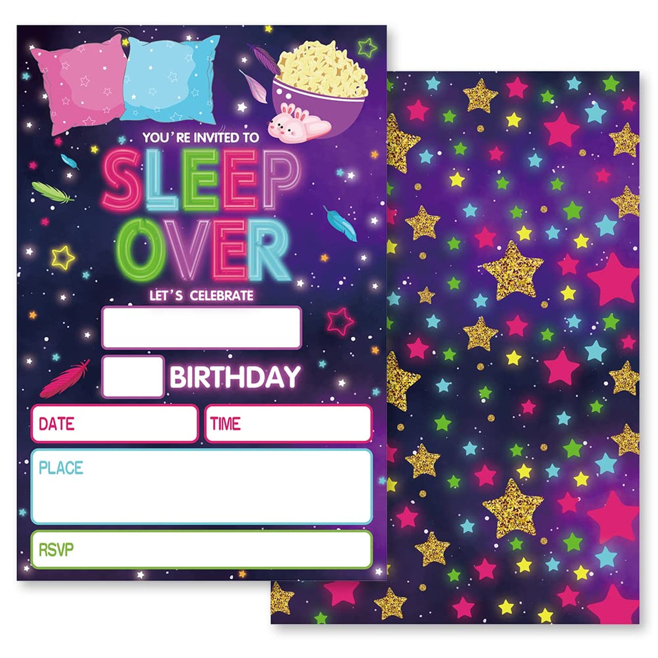 Cozy Slumber Soiree Invitations - 20 Enchanting Designs for Teen Pajama Parties, Glamping Movie ...