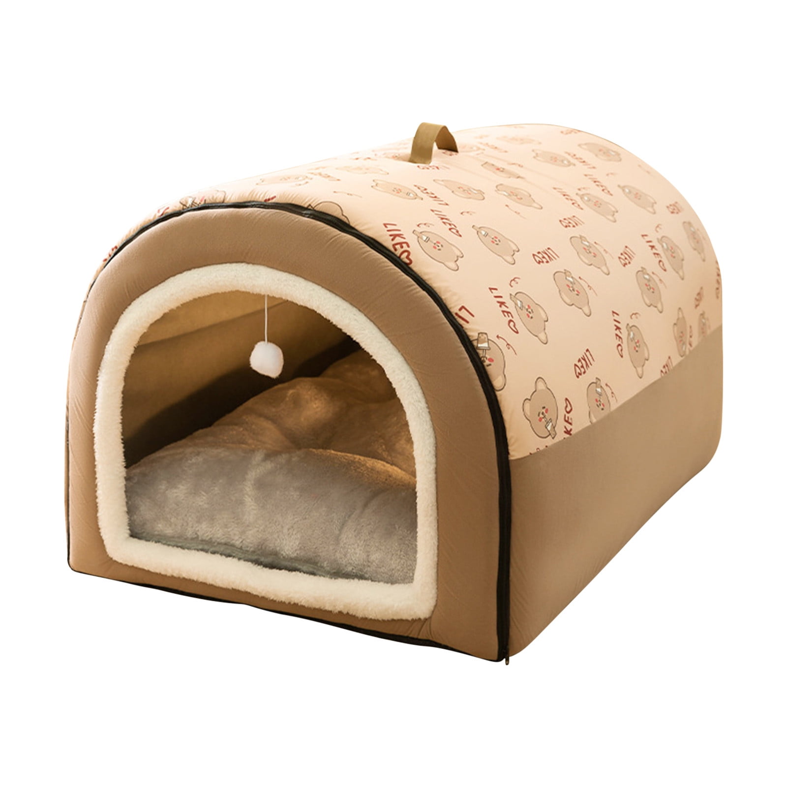 Cozy Small Pet Dog House, 2 in 1 Puppy House, Dog Bed House for Cat and ...