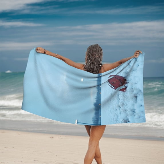 Cozy Snowy Landscape Bath Towel - Soft Absorbent Beach & Pool Towel ...
