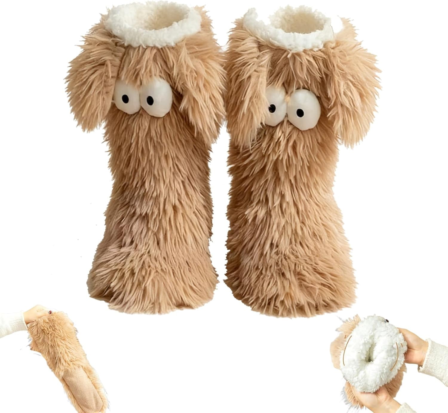 Cozy Socks, Women's Winter Warm Fuzzy Non-Slip Slipper Socks with Cute ...