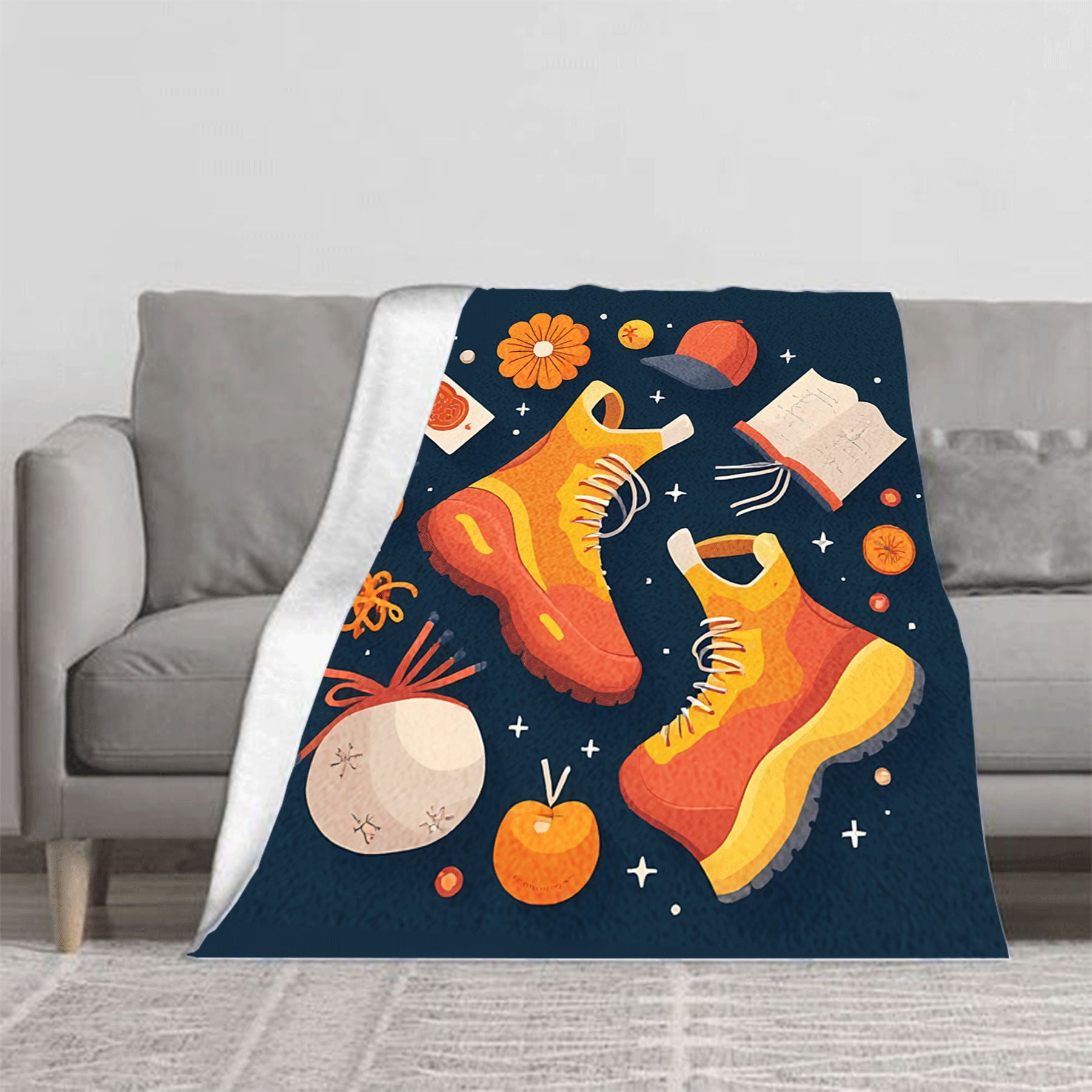 Cozy Soft Flannel Blanket - Durable Warm Design for Sofa Travel & Bed ...