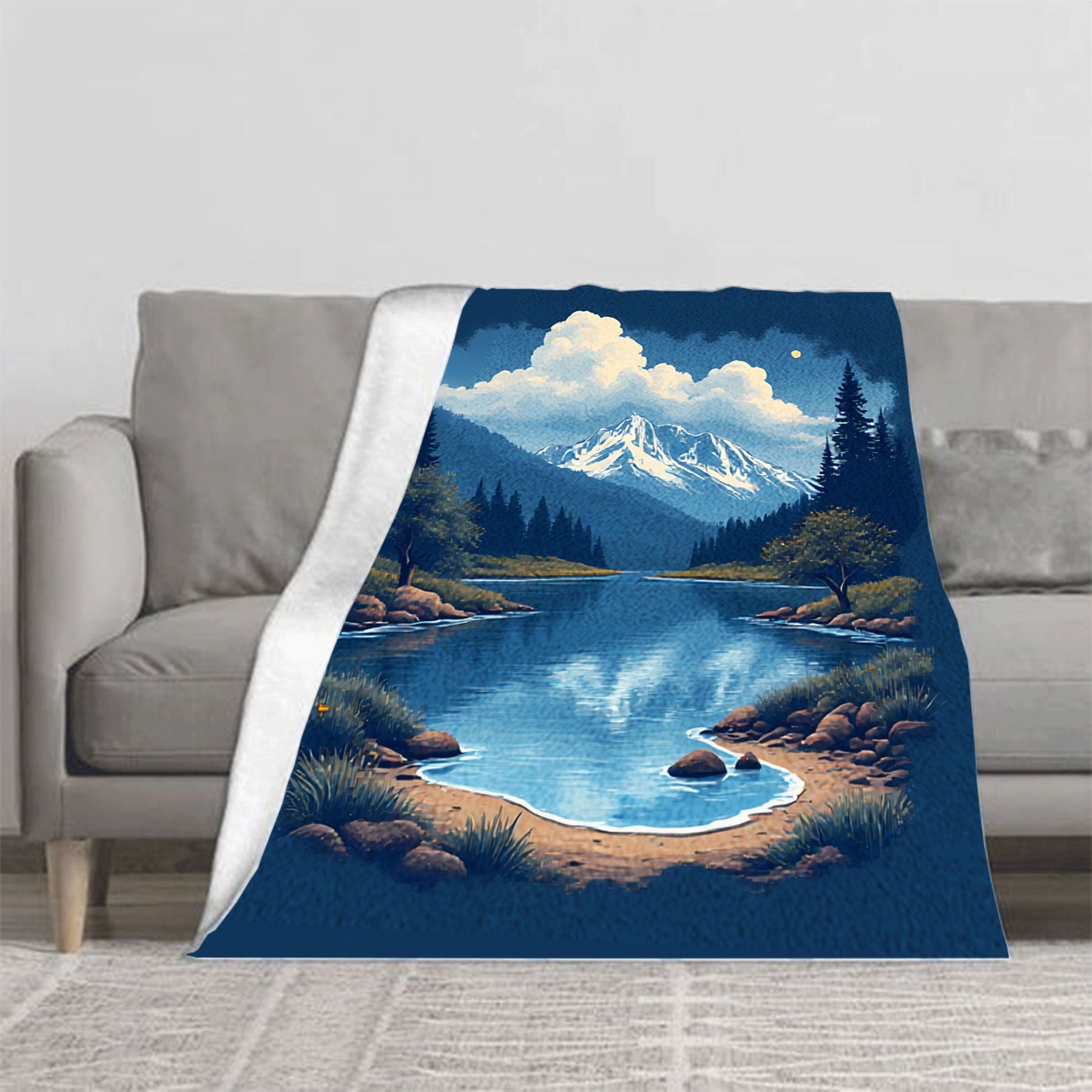 Cozy Soft Flannel Blanket - Durable Warm Perfect for Sofa Travel & Bed ...