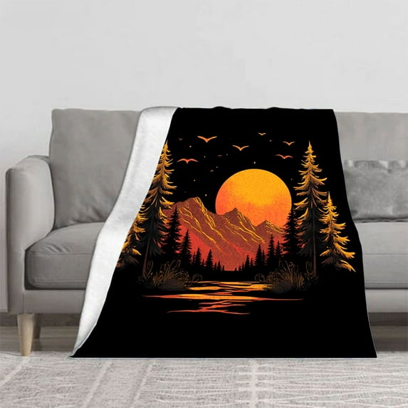 Cozy Soft Flannel Blanket - Durable Warm Perfect for Sofa Travel & Bed ...