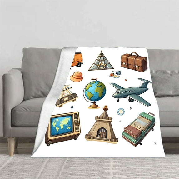 Cozy Soft Flannel Blanket - Durable Warm Perfect for Sofa Travel & Bed ...