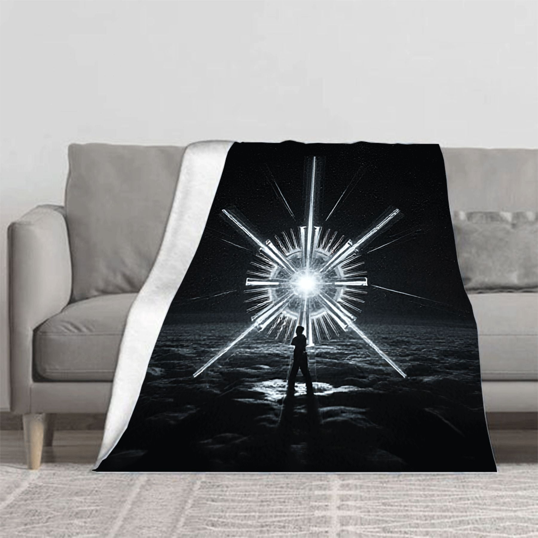 Cozy Soft Flannel Blanket - Durable Warm Starry Night Design for Sofa ...