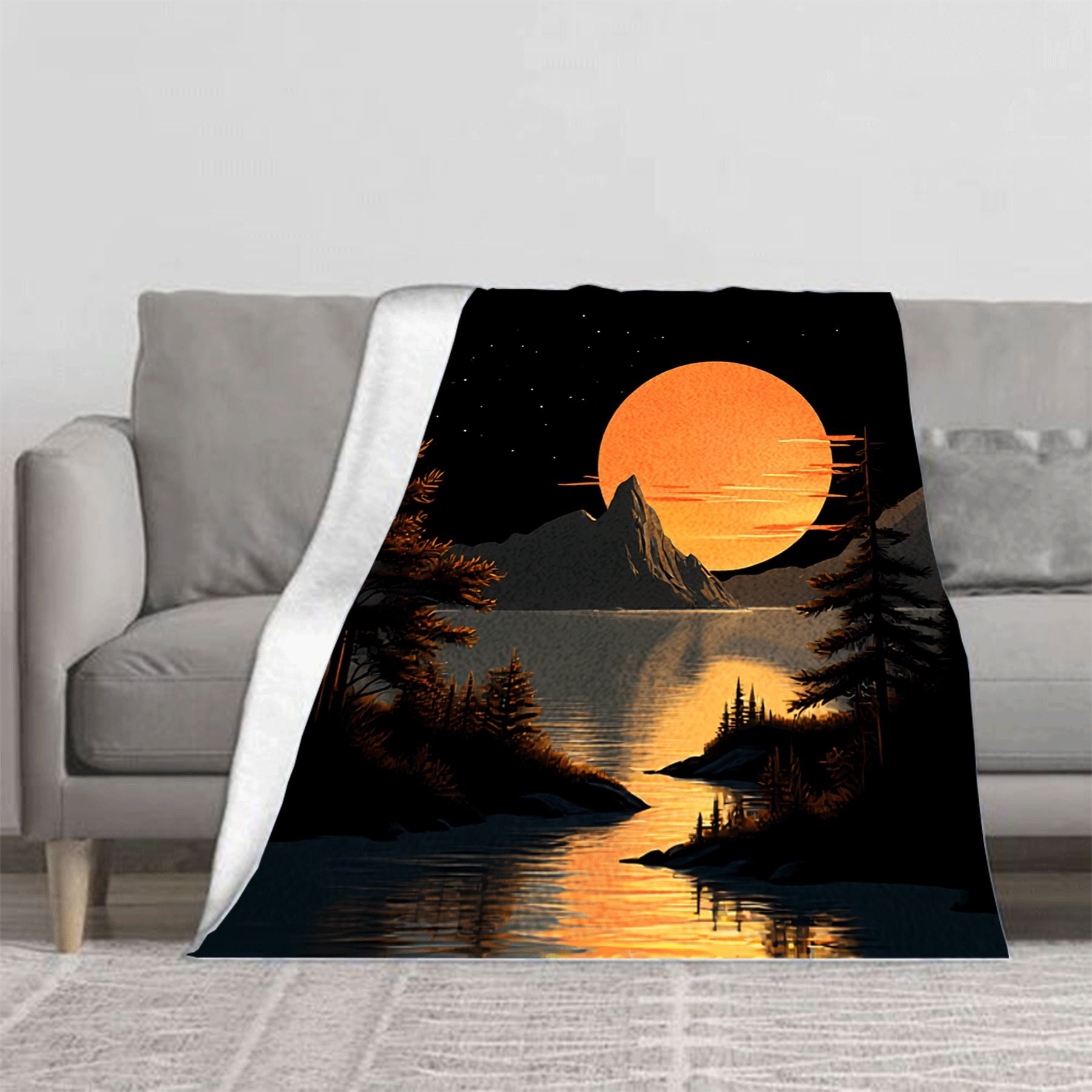 Cozy Soft Flannel Blanket - Durable Warm Throw for Sofa Travel & Bed ...