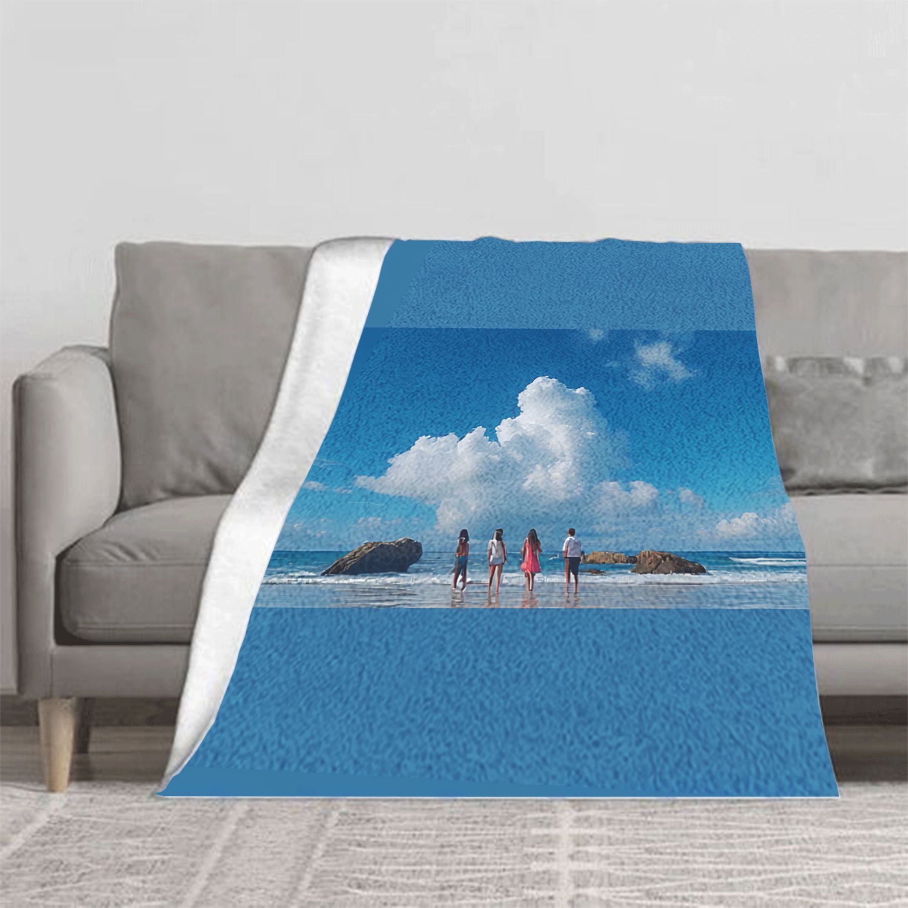 Cozy Soft Flannel Blanket - Durable Warm Throw for Sofa Travel & Bed ...