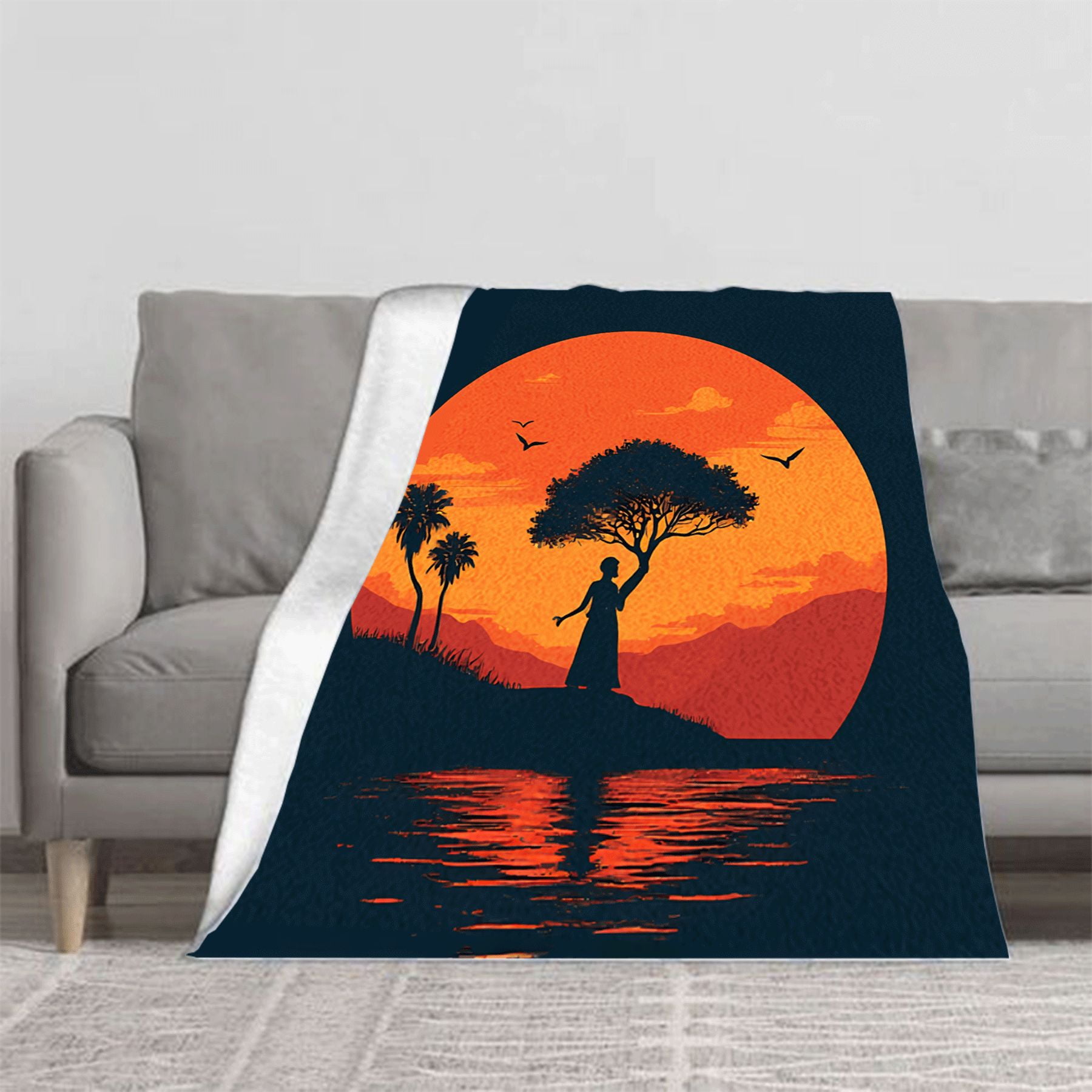 Cozy Soft Flannel Blanket - Durable Warm Throw for Sofa Travel & Bed ...