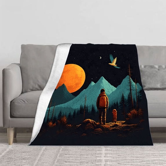 Cozy Soft Flannel Blanket - Durable Warm Throw for Sofa Travel & Bed ...