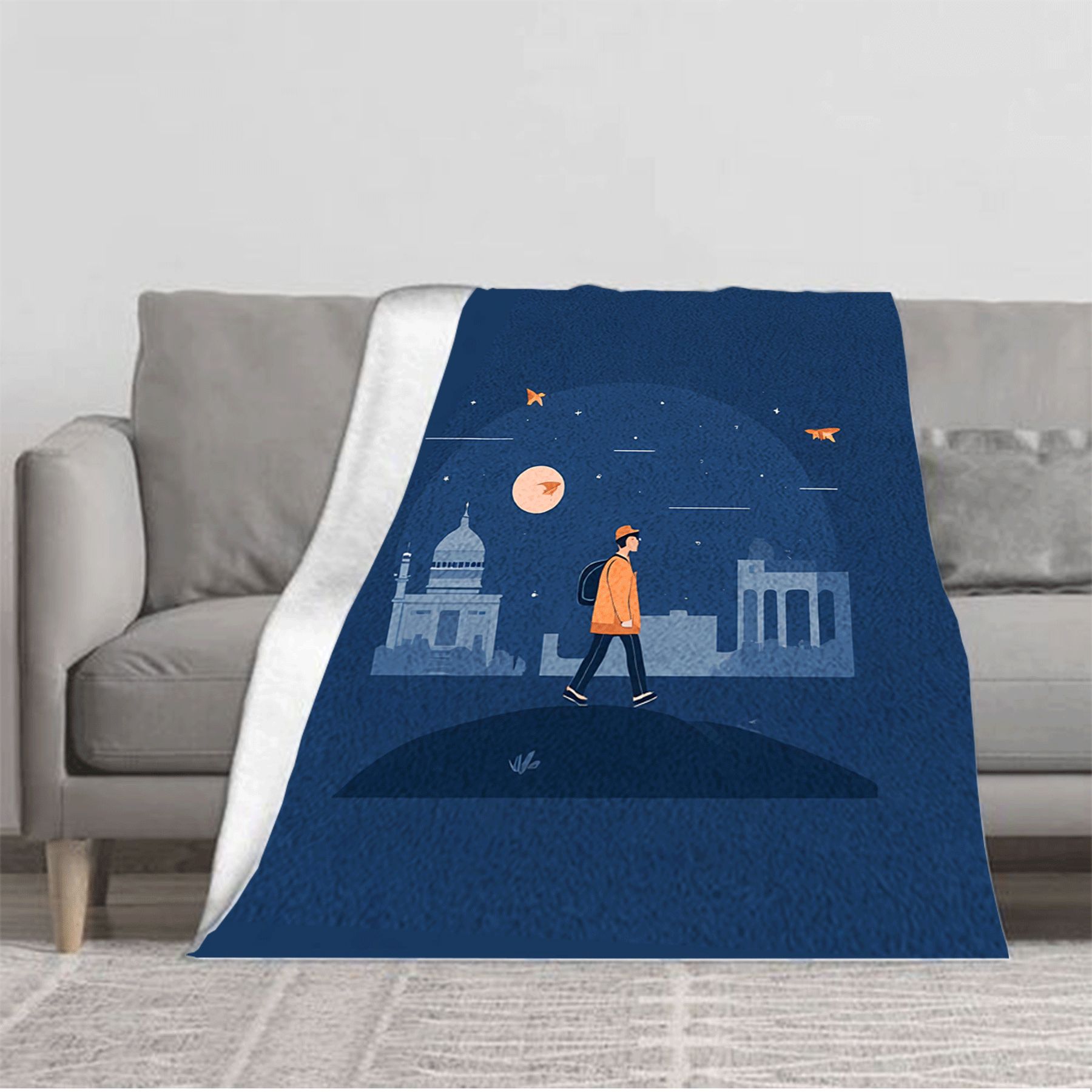 Cozy Soft Flannel Blanket - Durable Warm Throw for Sofa Travel & Bed ...